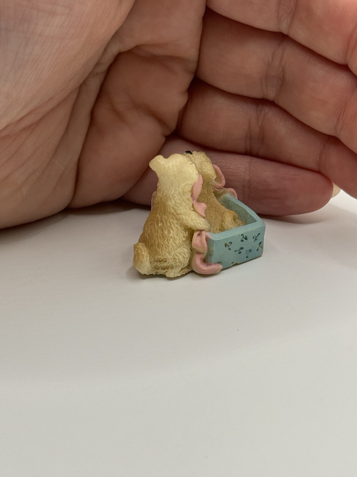 Vintage Itty Bitty Critters Dogs Puppy Gift Miniature Resin Figurine ...