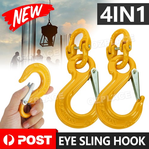 2X Hammerlock Eye Sling Hook Safety Chain Caravan Trailer connecting ...