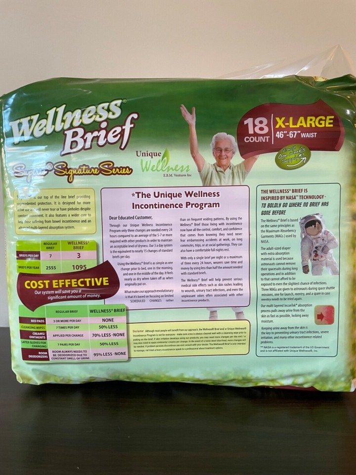 Adult diapers XL, New unopened, Super absorbent, NASA inspired ...