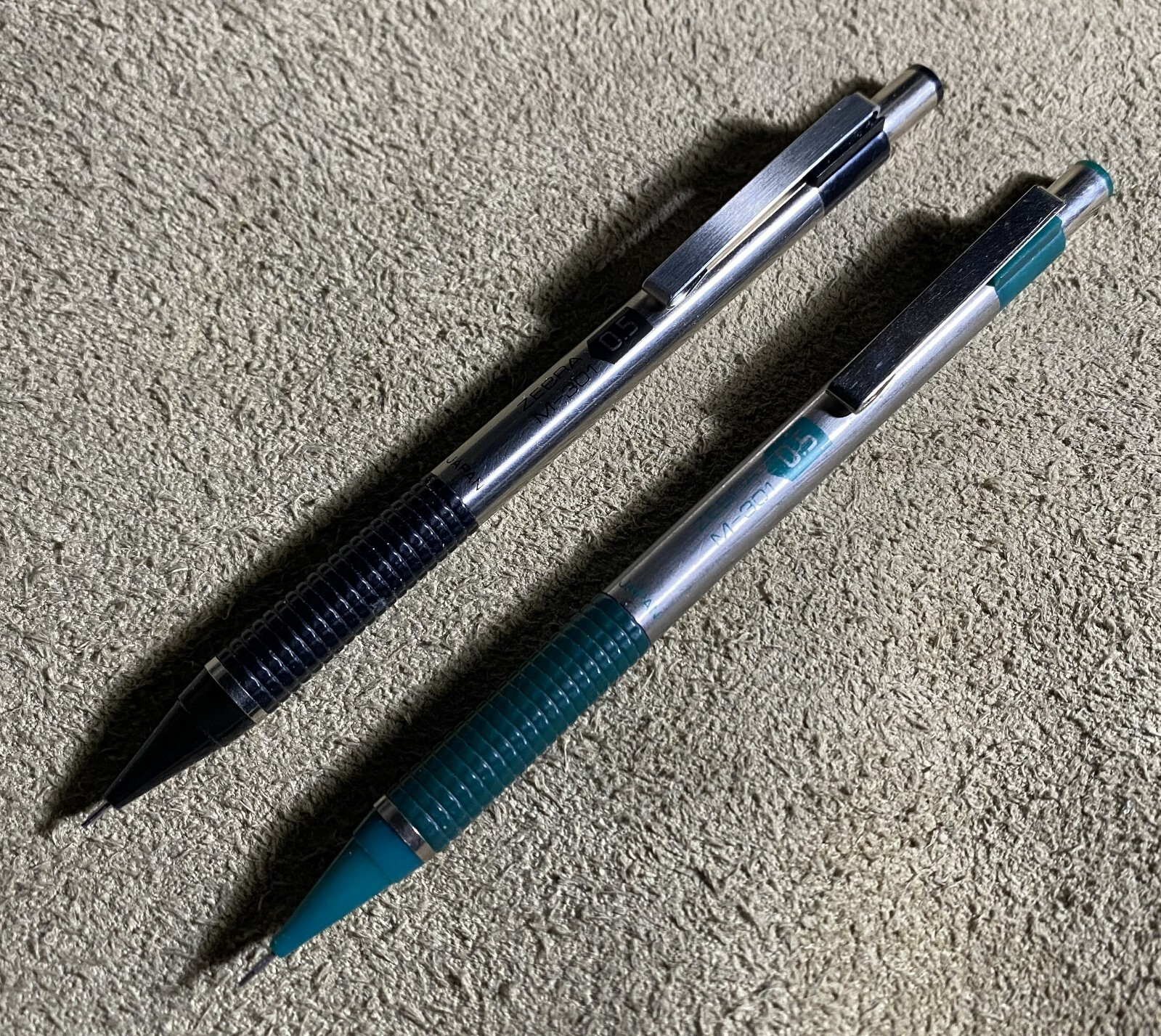 vintage PENTEL FORTE A55 & ZEBRA M-301 0.5mm MECHANICAL PENCILS lot | eBay