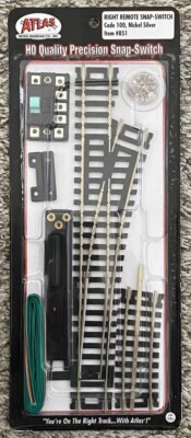 Atlas Track Code 100 #4 Snap Switch Remote Right N.S. Turnout HO Scale ...
