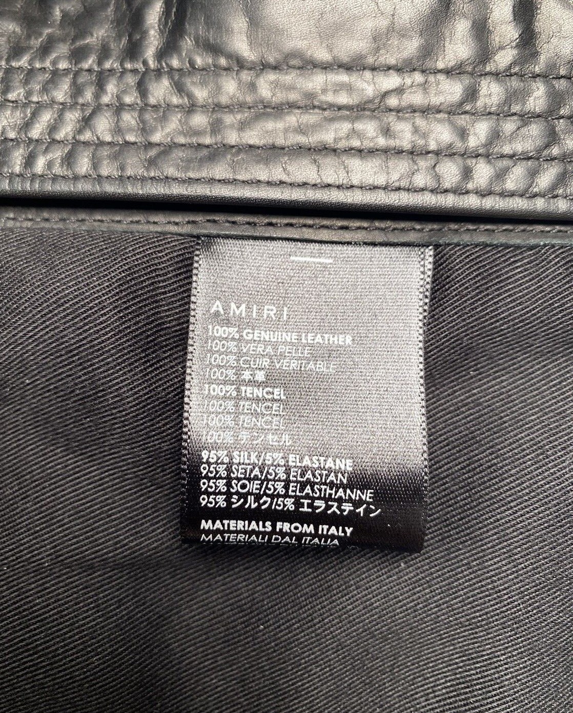 AMIRI MEN'S LEATHER PERFECTO BIKER JACKET SIZE LARGE … - Gem