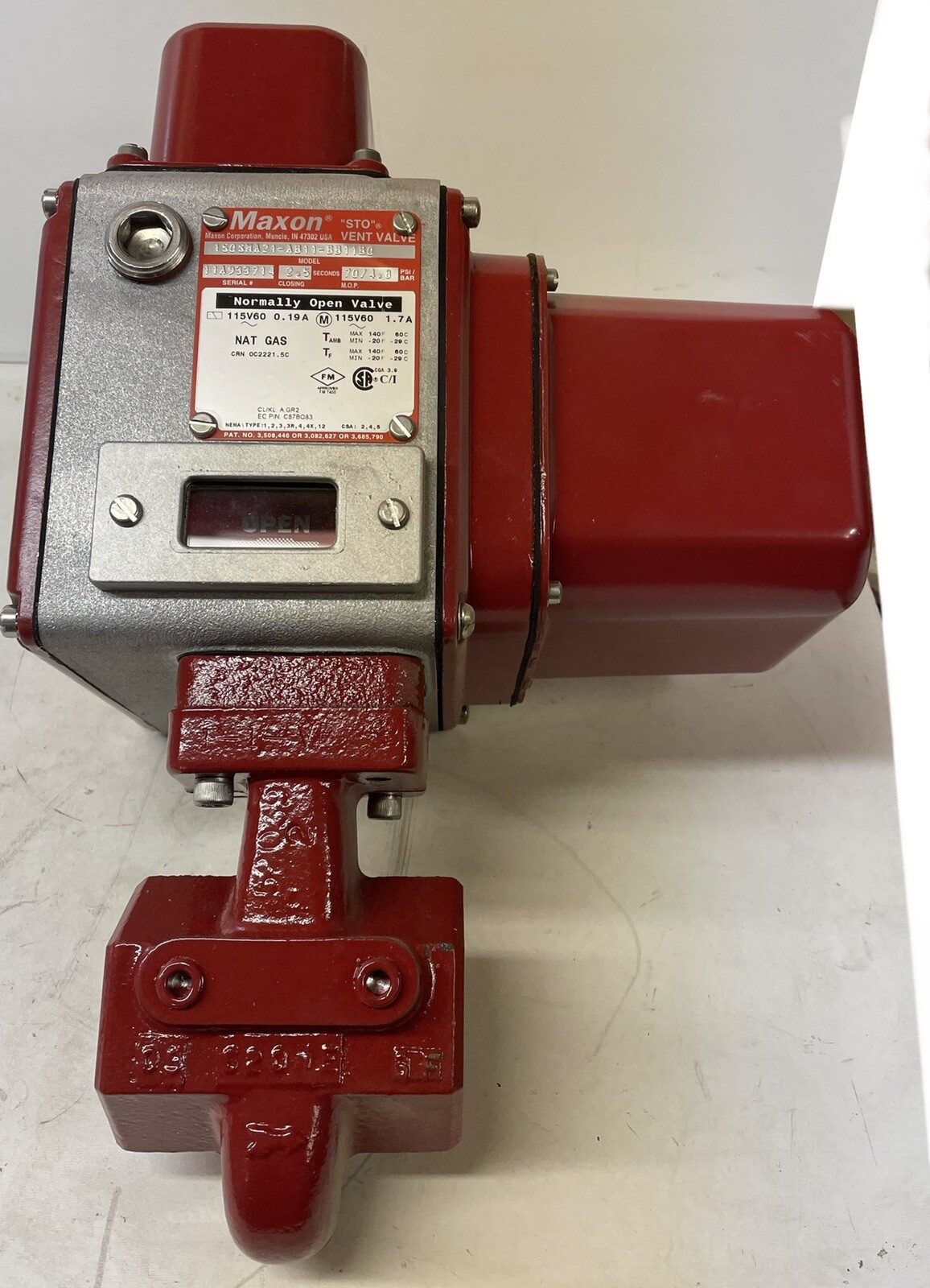 Honewell Maxon STO Vent Valve 150SMA21-AB11-BB11B0 NORMALLY OPEN ...