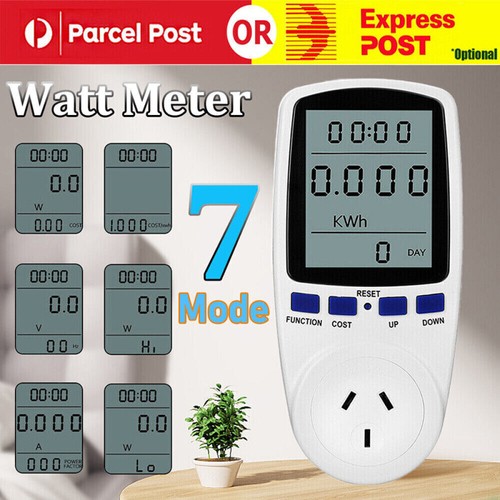 240V Watt Meter Power Energy Monitor Consumption Electricity Usage Test ...