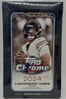 2024 Topps Chrome Football Factory Sealed Hobby Box Case fresh Ships ...