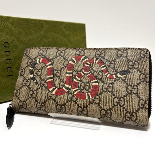 123 GUCCI Long Wallet King Snake Snake GG Supreme | eBay UK