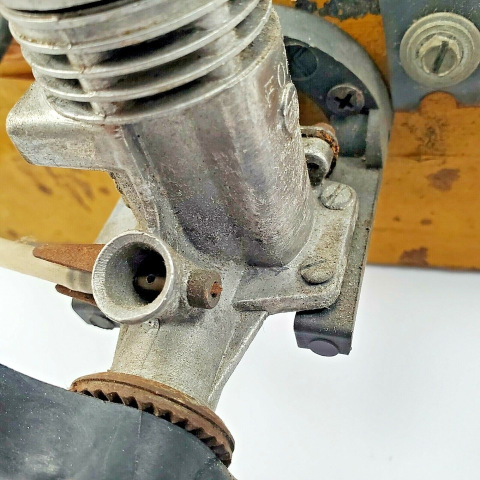 Vintage 1954 Fox 35 Model Aircraft Engine on Break-In Board From Gramps ...