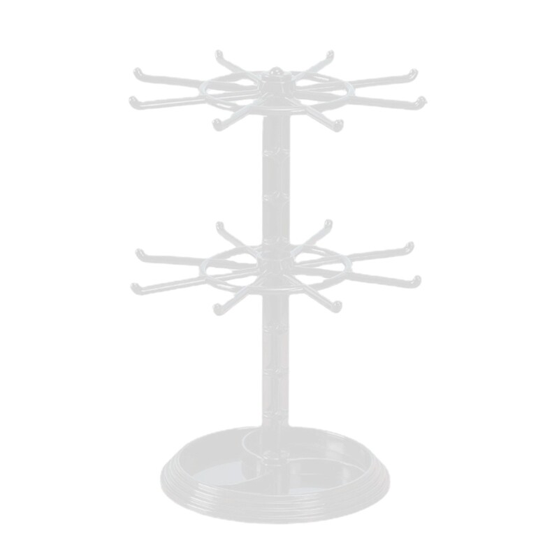 Rotating Rack Jewelry Keyring Display Hanger 2 Tier Revolving Stand ...