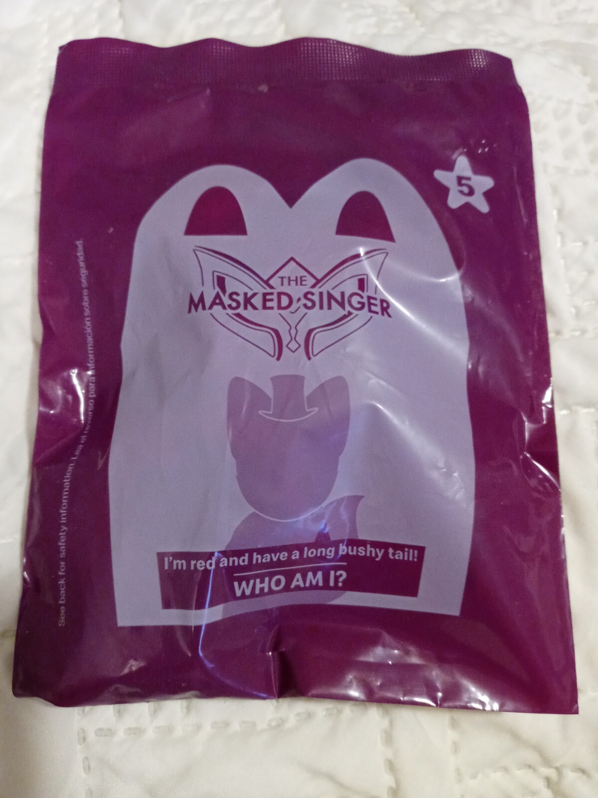 McDonald's Happy Meal Plush Dangle Toy THE MASKED SINGER - #5 The Fox ...