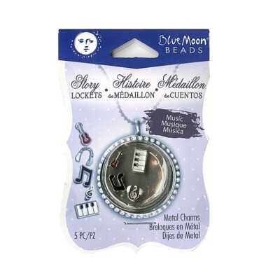 Blue Moon Beads Story Lockets Metal Charms - MUSIC - 5pcs | eBay