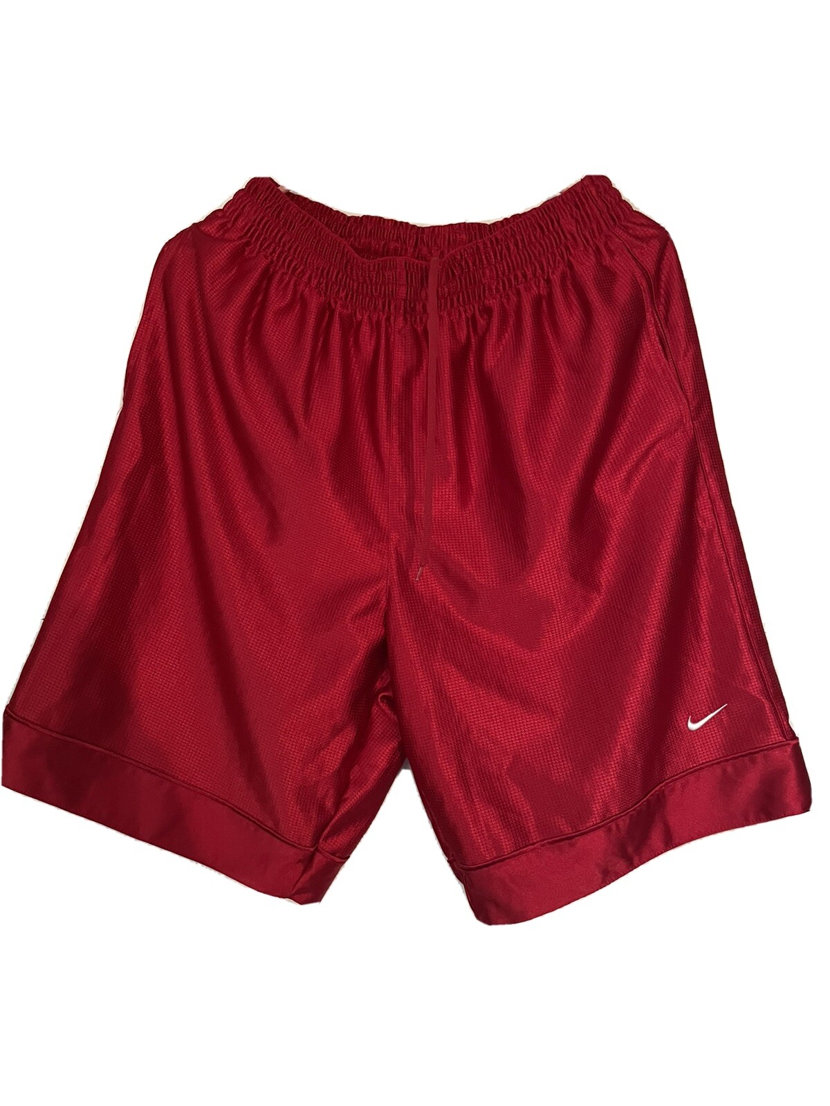 NIKE mens Basketball vintage shiny red shorts Size Me… - Gem