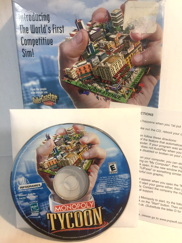 Monopoly Tycoon Windows PC CD-Rom Computer Game With Box & Disc | eBay
