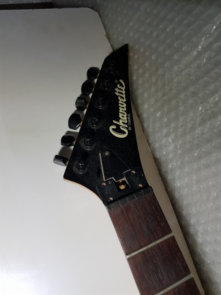 80's CHARVETTE by CHARVEL POINTY HEADSTOCK ROSEWOOD NECK & TUNERS | eBay