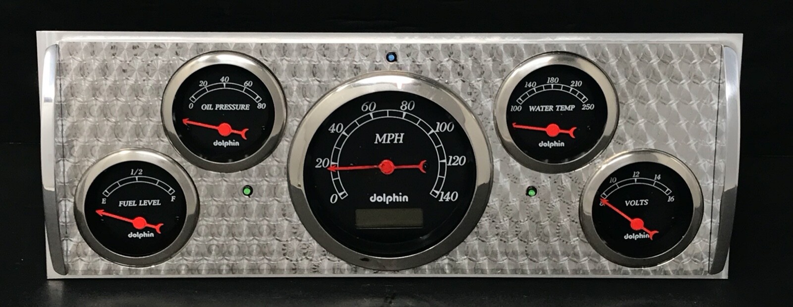 1941-1946 Chevy Truck 5 Gauge Panel Set Engine Turned Black | Analog ...