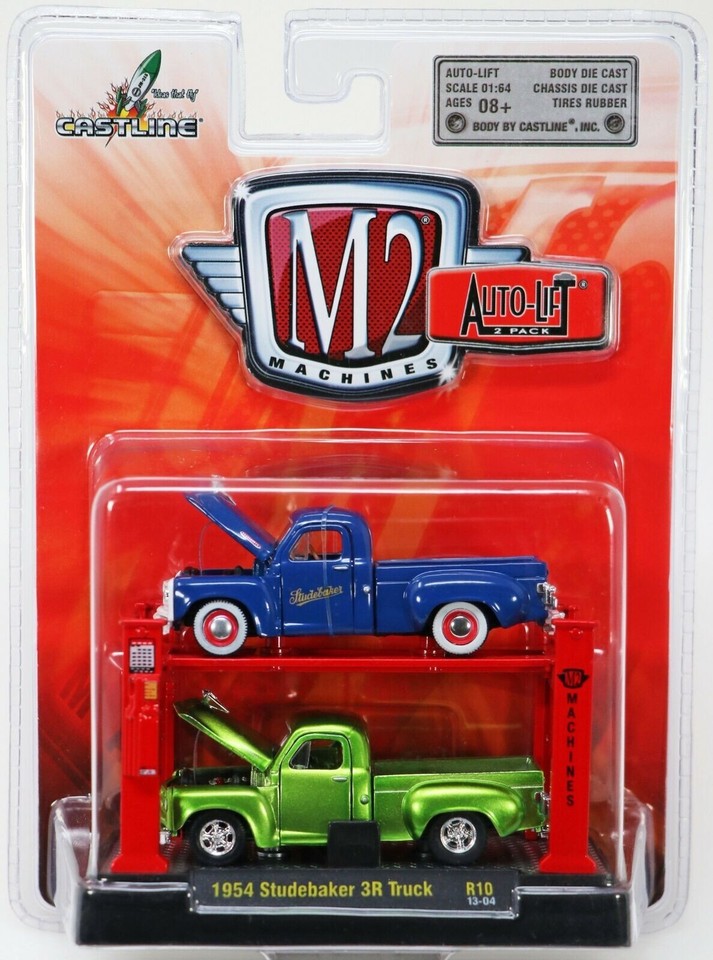 M2 Machines 1/64 Auto Lift 2 Pack 1954 Studebaker 3R Truck R10 33000-10 ...
