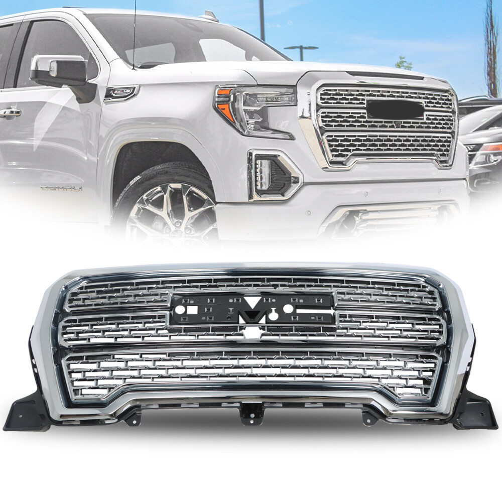 For GMC Sierra 1500 Denali 2019-2021 Front Upper Grille Chrome New ...
