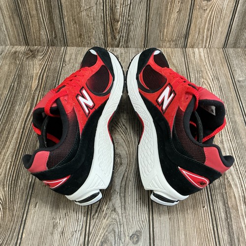 New Balance Men's 10.5 D True Red White Black Retro Sneaker 2002R Suede ...