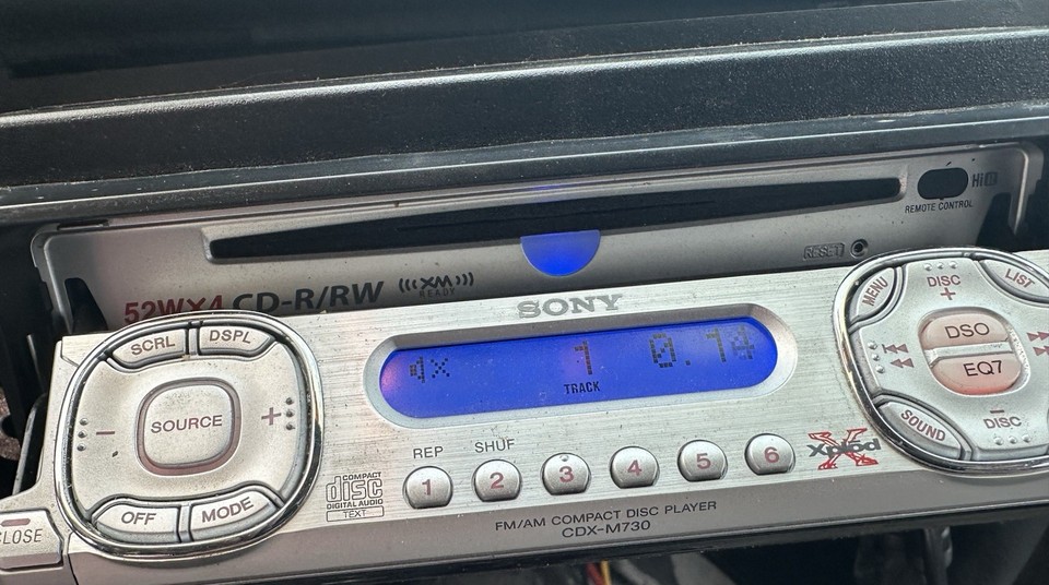 RARE Sony CDX-M730 Old School Vintage Car Stereo CD Xplod Mask TESTED ...