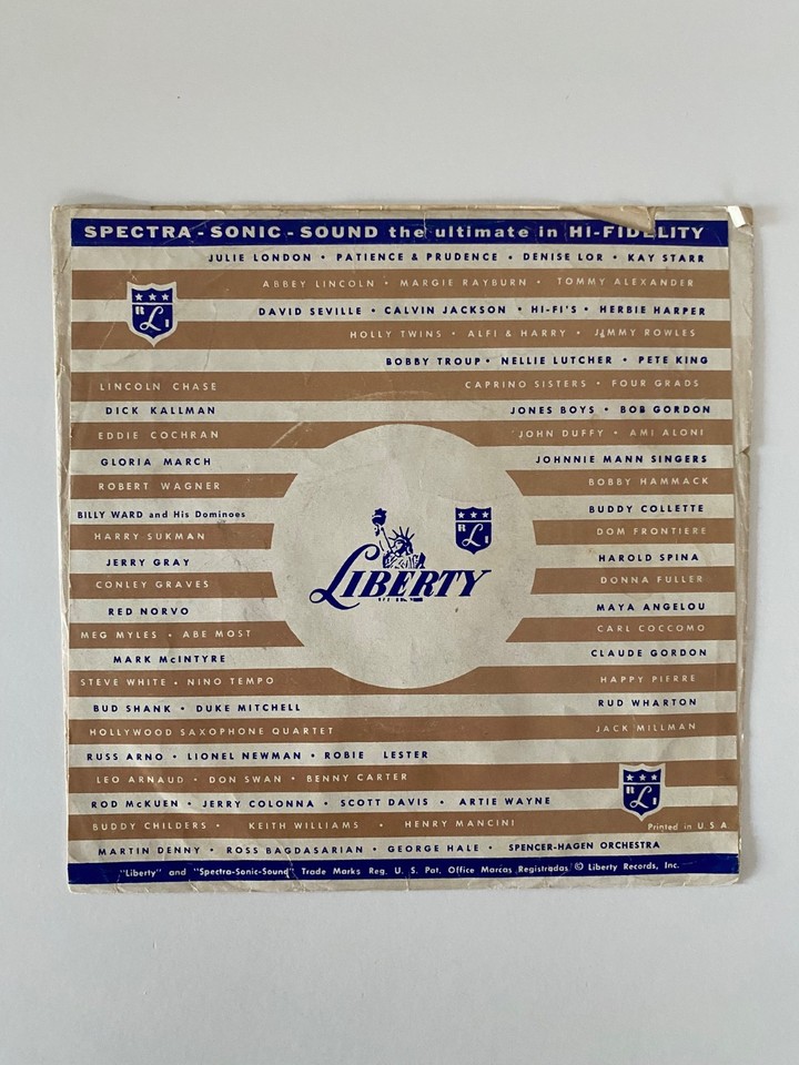 Billy Ward & His Dominoes "Star Dust" Liberty Records ~ PICTURE SLEEVE ...