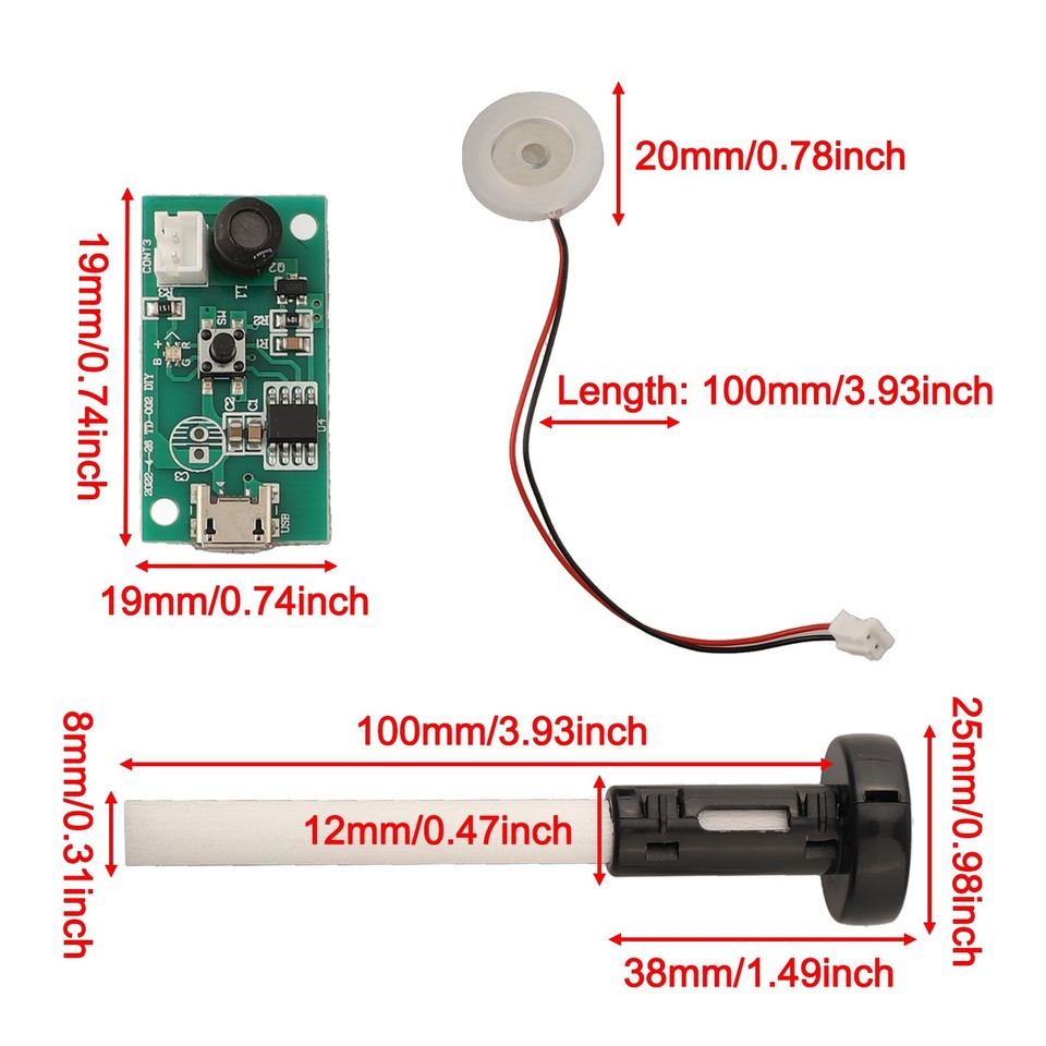 8PCS Humidifier Module Circuit Board USB Atomization for DIY Kits and ...