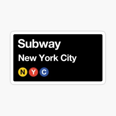 New York City Subway Train Sign Hometown Travel Vinyl Decal Sticker ...