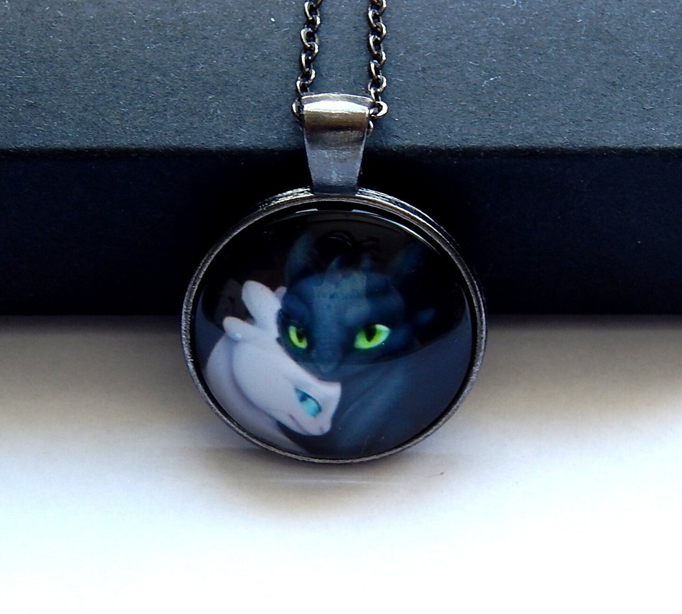 Toothless pendant necklace jewelry night fury and light night fury ...