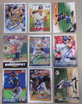 Milwaukee Brewers Signed Autographed Auto Cards (Pick Your Players) | eBay