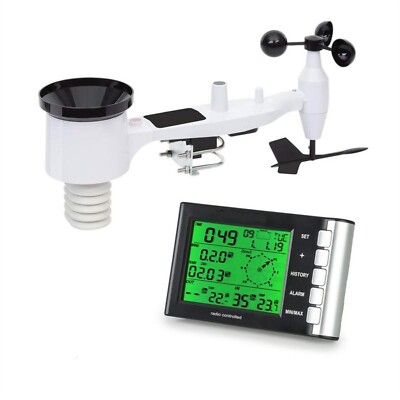 Weather Station Professional indoor outdoor Wireless LCD Wind vanes ...