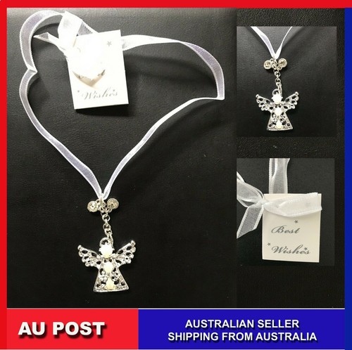 Wedding Bridal Good Luck Charm Silver Pearl Guardian Angel Horseshoe ...