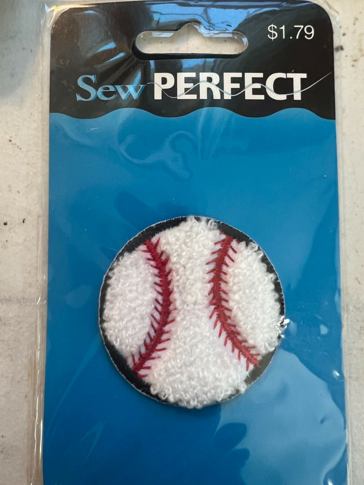 Sew Perfect Iron on Appliques Fuzzy Baseball 1.5" across NEW | eBay