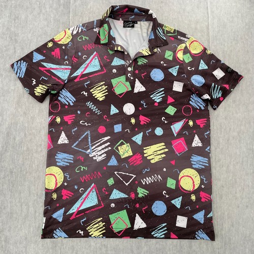 Sunday Swagger Shirt Adult Medium Colorful Polo Short Sleeve Golf Logo ...