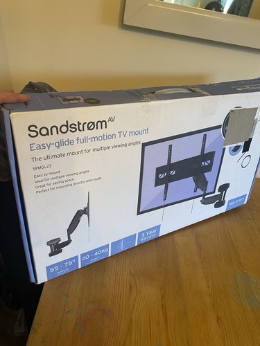 Sandstrom Easy Glide SFMGL23 55-75" Full Motion TV Mount Black TV ...