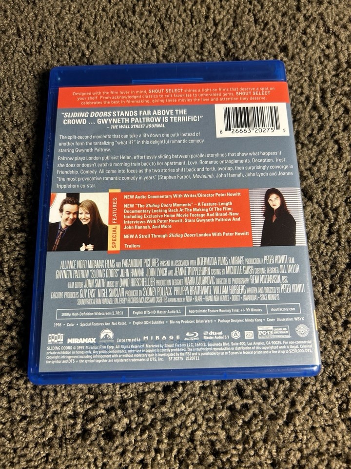 Sliding Doors Collector's Edition Shout Factory Select Blu-Ray Gwyneth ...