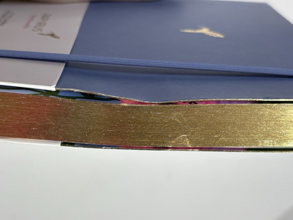 PAPYRUS Blue Ruled Gilded Notebook Journal 240 Ivory Lined Pages ...