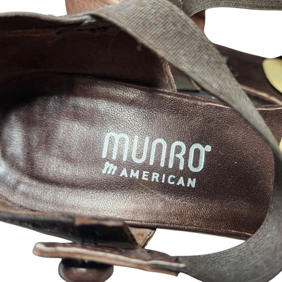 Munro Bronze Brown Metallic Leather Mary Jane Flats Shoes Cottagecore Preppy 8 | eBay