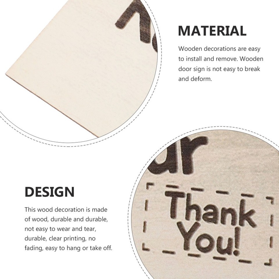 4 Pcs Wood Door Sign Please Remove Your Shoes Wooden Hanging Sign for ...