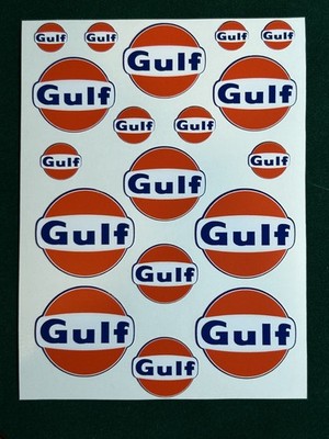 HO Scale Gulf Gas Oil Signs 2mil Vinyl Die-Cut Peel N Stick Stickers ...