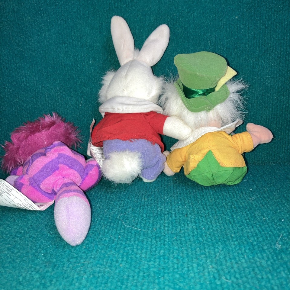 Disney Store Alice in Wonderland Mad Hatter & White Rabbit & Cheshire ...