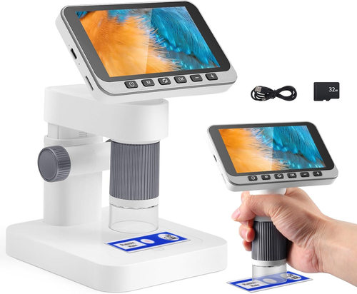 Microscopio Digitale 4,5" IPS, 5-1000X Microscopio Elettronico ...