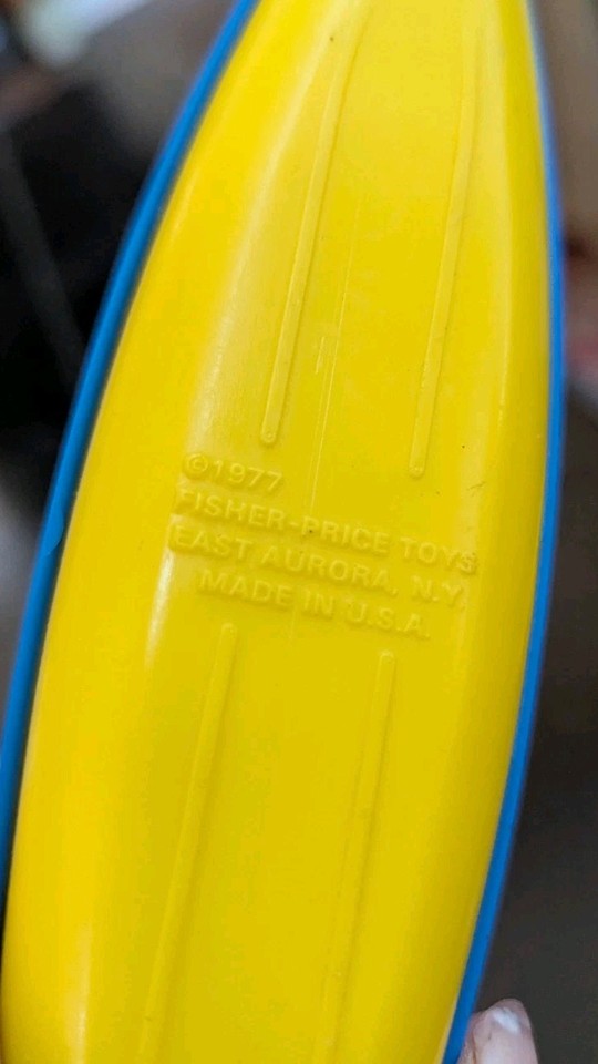 Vtg 1977 Fisher Price adventure people daredevil Kayak Blue Yellow ...