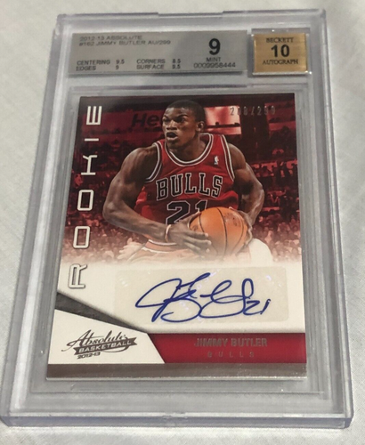 2012 Panini Beckett Graded Mint Jimmy Butler Autograph Rookie ...