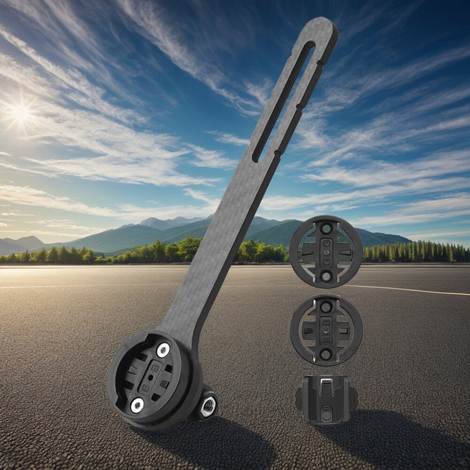 Carbon Fiber Road Bike Handlebar Speedometer Mount Holder for Garmin ...