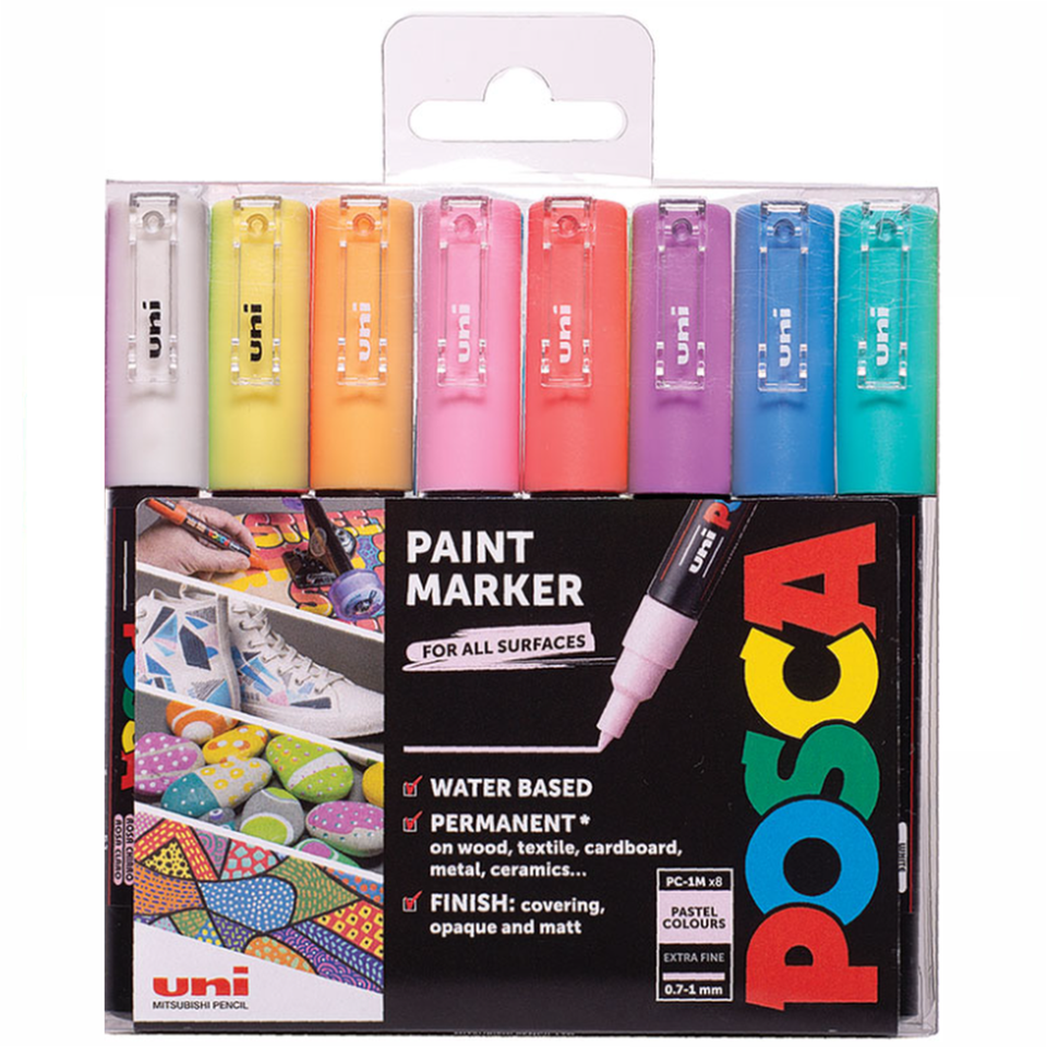 Uni Posca Paint Marker Kits Cases Sets Packs All Options Pastel & Mega ...