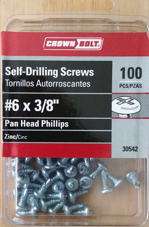 Self-Drilling Screws (50 or 100) Crown Bolt Choose Size and Head Style ...