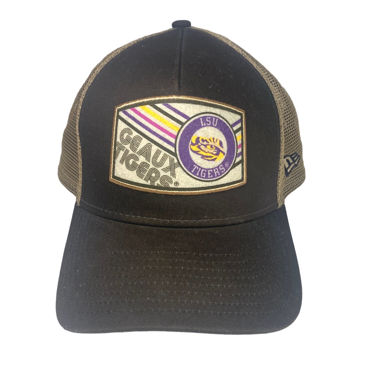 New Era LSU TIGERS 9Forty Geaux Tigers Cap Retro Patch Snapback Trucker Hat | eBay