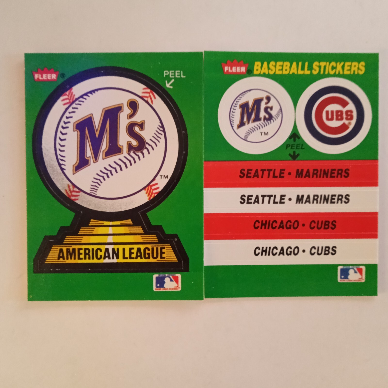 1988 Fleer Team Stickers Seattle Mariners Big & Small (2) | eBay