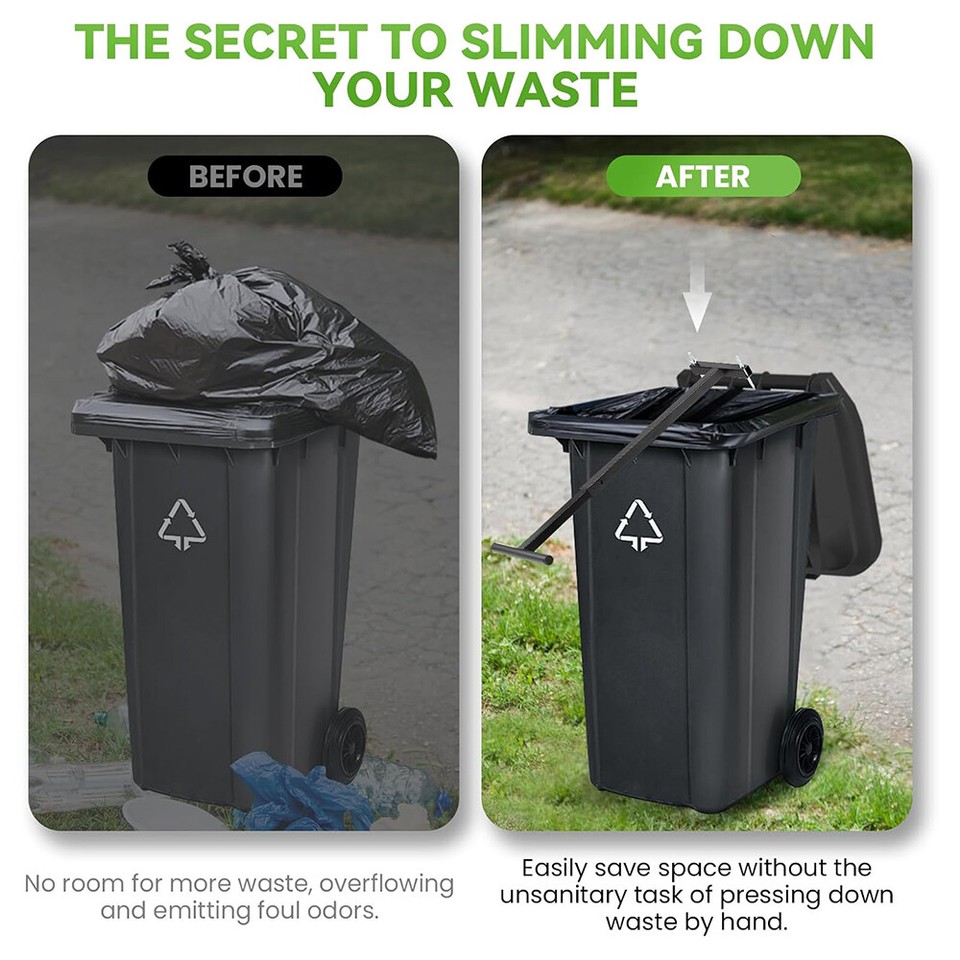 Black Rubbish Press for Wheelie Bins,Household Waste-Compressor Manual ...