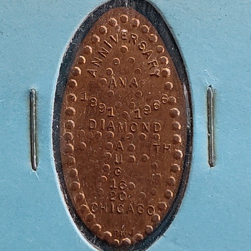 ANA DIAMOND ANNIVERSARY 1891 1966 Chicago Illinois Elongated 1964 ...