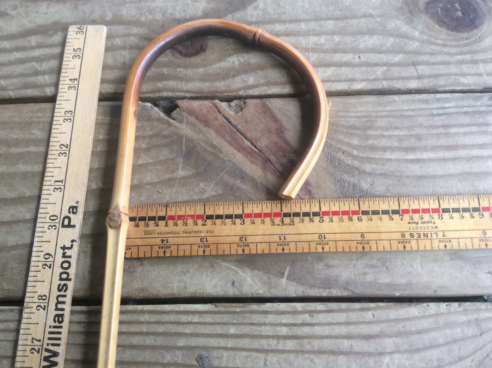 Bamboo Cane , Vintage Shabby Walking Sheppard Cane , Decorative ...