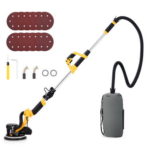 9" Drywall Sander Vacuum System 850W Variable Speeds LED + 12Pcs ...
